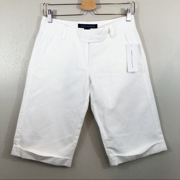 French Connection | Shorts | French Connection White Linen Bermuda ...